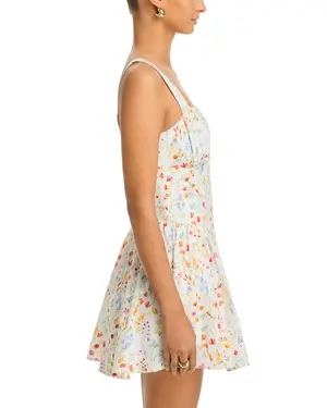 Aqua Ditsy Fruit Mini Dress