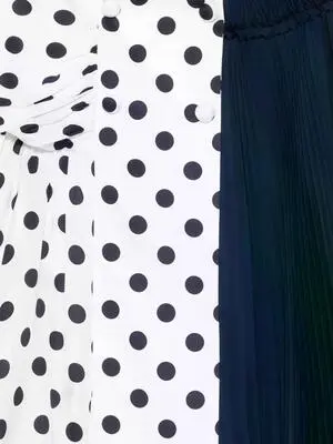 Vivetta Polka Dot Pleated Midi Skirt