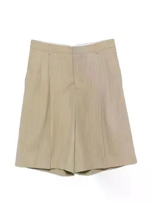 AMI Paris Pinstripe Pleated Shorts