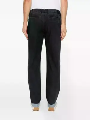 BERWICH Pleated Trousers With Cuffed Hem - Blue
