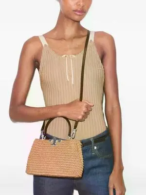Tory Burch Mini Eleanor Raffia Satchel