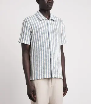Vince Cotton-blend Beach Stripe Shirt