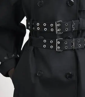 GANNI Belted Organic Cotton Trench Coat