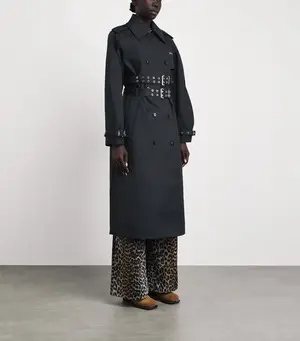 GANNI Belted Organic Cotton Trench Coat