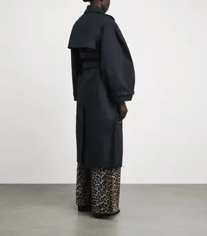 GANNI Belted Organic Cotton Trench Coat