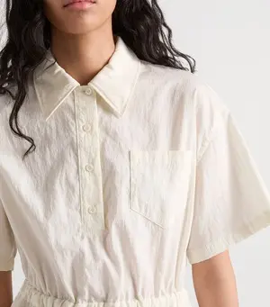 Prada Cotton-blend Technical Midi Dress - Neutral