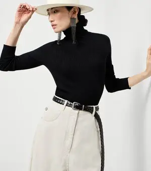 Brunello Cucinelli Cashmere-silk-blend Rollneck Sweater