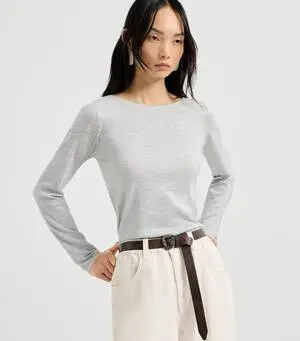 Brunello Cucinelli Cashmere-silk Blend Sweater - Grey