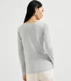 Brunello Cucinelli Cashmere-silk Blend Sweater - Grey