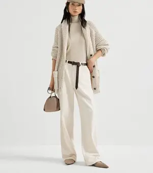 Brunello Cucinelli Cashmere-silk-blend Rollneck Sweater - Beige