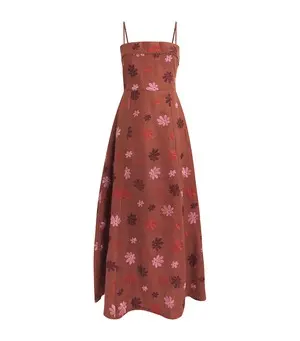 Lug Von Siga Linen Sara Midi Dress - Red