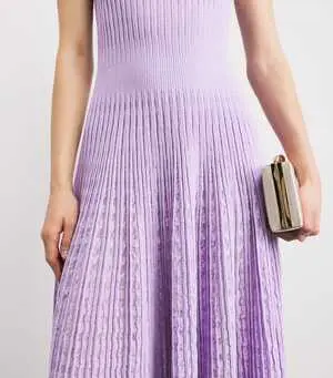 ANTONINO VALENTI Knitted Isabela Midi Dress - Purple
