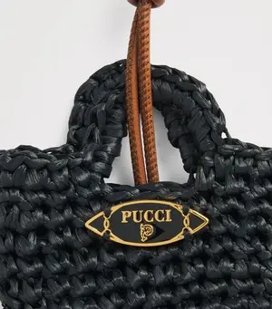 Emilio Pucci Raffia Bag Charm - Black