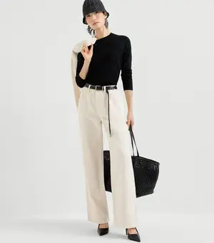 Brunello Cucinelli Cashmere And Silk Sweater - Black