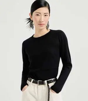 Brunello Cucinelli Cashmere And Silk Sweater - Black