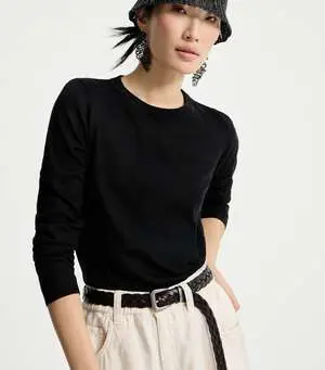 Brunello Cucinelli Cashmere And Silk Sweater - Black