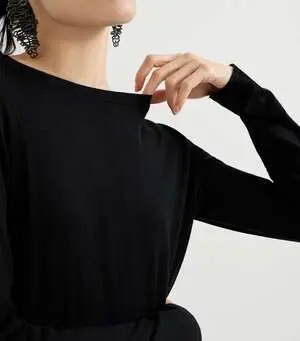 Brunello Cucinelli Cashmere And Silk Sweater - Black