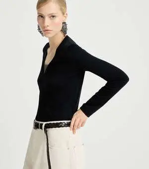Brunello Cucinelli Stretch-cotton T-shirt With Monili Detailing - Black