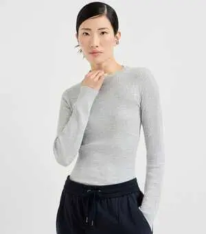 Brunello Cucinelli Cashmere-blend Sparkle Sweater - Grey