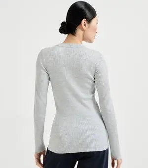 Brunello Cucinelli Cashmere-blend Sparkle Sweater - Grey