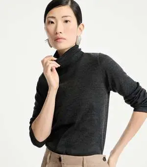 Brunello Cucinelli Cashmere-silk Rollneck Sweater - Black