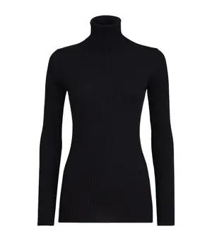 Brunello Cucinelli Cashmere-silk-blend Rollneck Sweater - Black