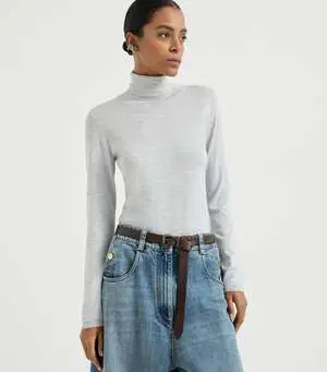 Brunello Cucinelli Cashmere-silk-blend Rollneck Sweater