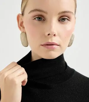 Brunello Cucinelli Cashmere-silk Rollneck Sweater - Black