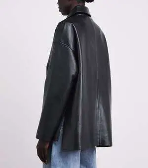 ANINE BING Regenerated Leather Luca Jacket - Black