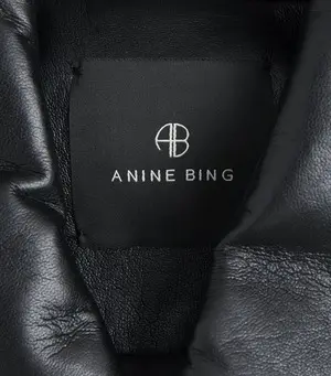 ANINE BING Regenerated Leather Luca Jacket - Black