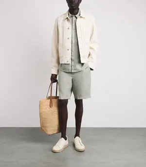Vince Linen Short-sleeve Shirt - Green