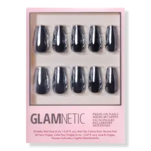 GLAMNETIC Gunmetal Press-on Nails - One-color