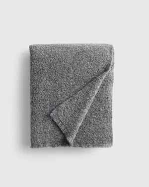 Quince Alpaca Boucle Throw Charcoal