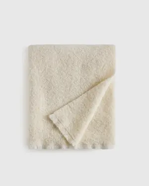 Quince Alpaca Boucle Throw Ivory