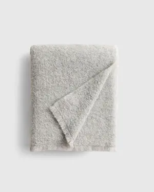 Quince Alpaca Boucle Throw Light Grey