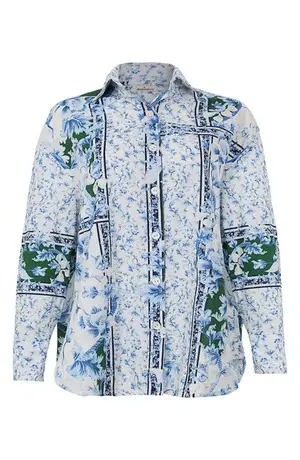 Agua Bendita Anastasia Ivy Long Sleeve Button-up Shirt