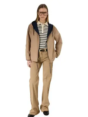 Gerard Darel Jordane Reversible Short Parka - Navy Blue