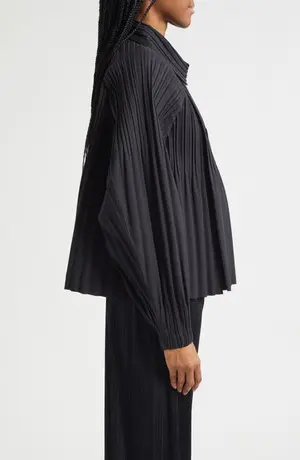 Issey Miyake Pleated Double-breasted Jacket