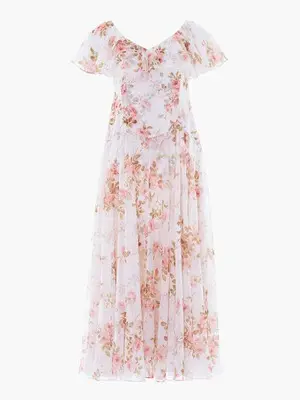 NEEDLE & THREAD Summer's Rose Georgette Ankle Gown