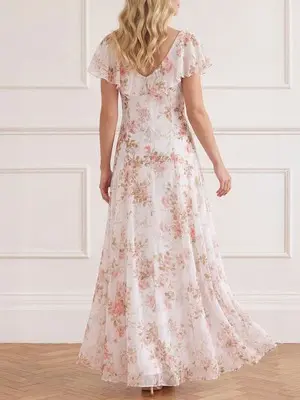 NEEDLE & THREAD Summer's Rose Georgette Ankle Gown