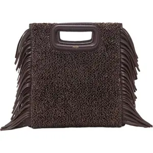 Maje M Bag With Fringe - Dark Brown
