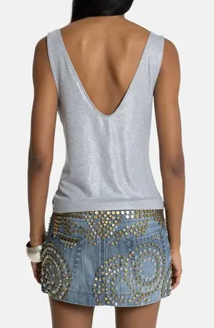 JADED LONDON Studded Sequin Tank