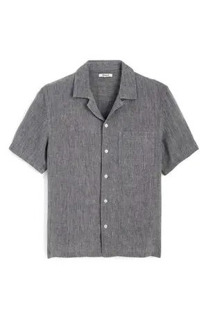Madewell Linen Camp Shirt - Dark Chambray