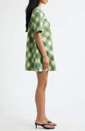 DAMSON MADDER Bridget Plaid Mini Dress