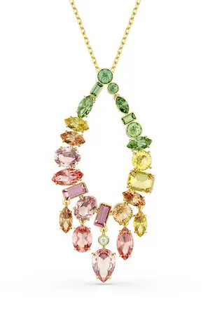 SWAROVSKI Gema Crystal Charm Pendant Necklace - Gold/multi