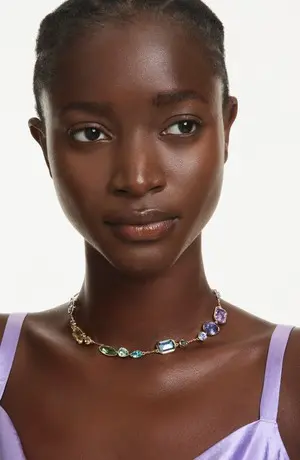 SWAROVSKI Gema Crystal Collar Necklace - Gold/multi