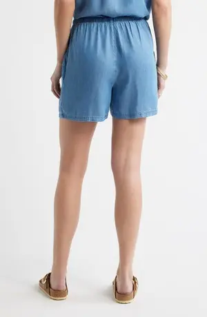 Caslon Pull-on Chambray Shorts
