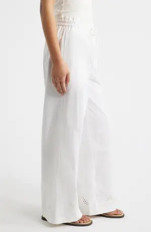 Rag & Bone Marin Embroidered Wide Leg Pants