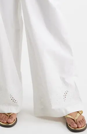 Rag & Bone Marin Embroidered Wide Leg Pants
