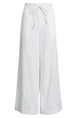 Rag & Bone Marin Embroidered Wide Leg Pants